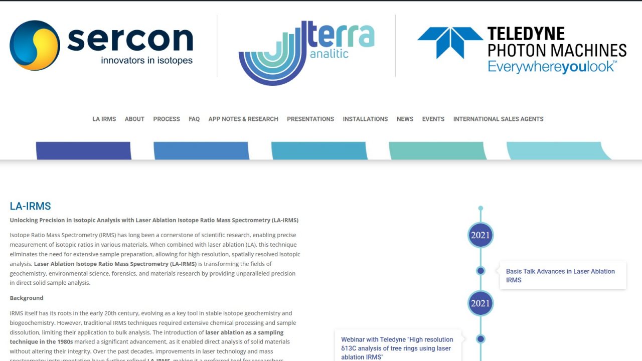 Launching www.la-irms.com | Sercon Instruments and Applications